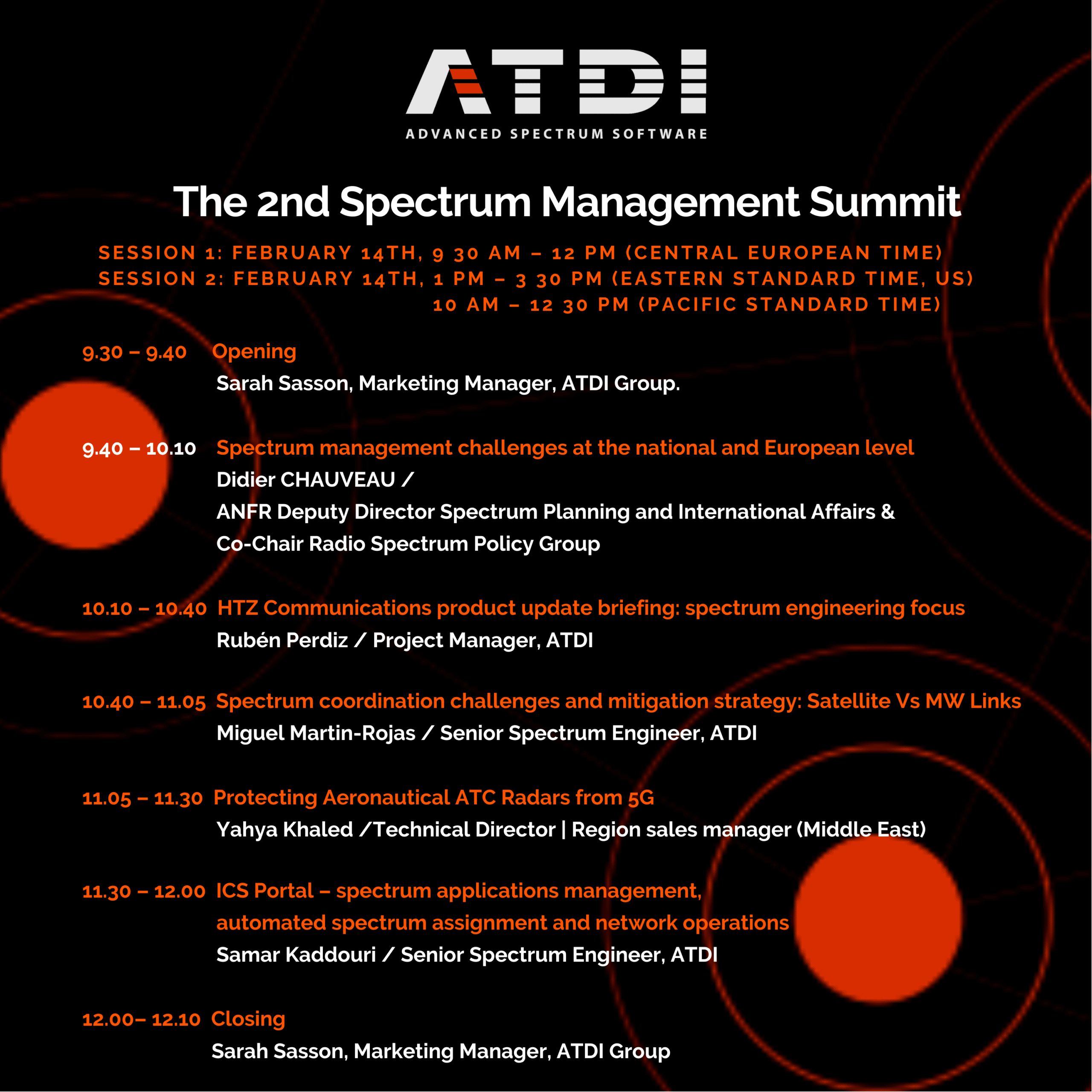 2nd Annual Spectrum MGT Summit - ATDI